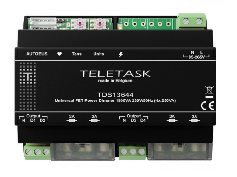 TDS 13644 | Универсальный FET диммер мощностью 1000 ВА (4*250 ВА)